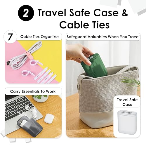 LURMAC Data Cable Organizer Box Wire Organizer 7 Compartments Desk ...