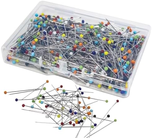 Amazon.com: 250 Pieces Sewing Pins Ball Glass Head Pins Straight ...