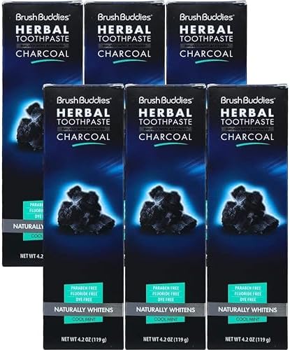 Amazon.com : Brush Buddies Herbal Toothpaste with Activated Charcoal ...
