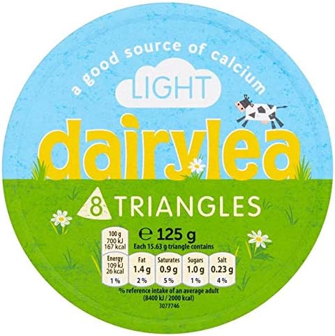Dairylea 8 Light Cheese Triangles 125g : Amazon.co.uk: Grocery