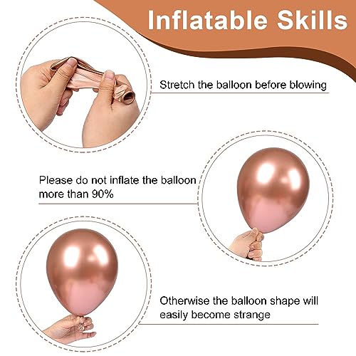 Rose Gold and White Balloon Arch Kit, 60PCS White Rose Gold Sequins ...