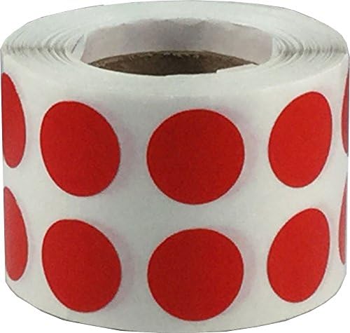 Red Circle Stickers, 13 mm 1/2 Inch Dot Labels 1000 Pack – BigaMart