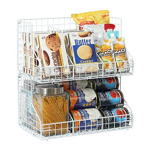 Snapklik.com : X-cosrack Stackable Wire Baskets For Pantry Storage And ...