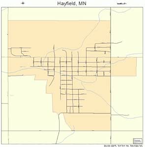Amazon.com: Large Street & Road Map of Hayfield, Minnesota MN - Printed ...