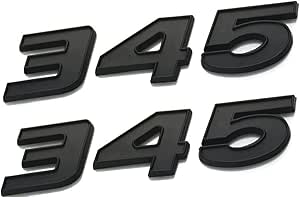 Amazon.com: 2X 345 Emblems Badge 3D Logo Side Fender Rear Letter ...