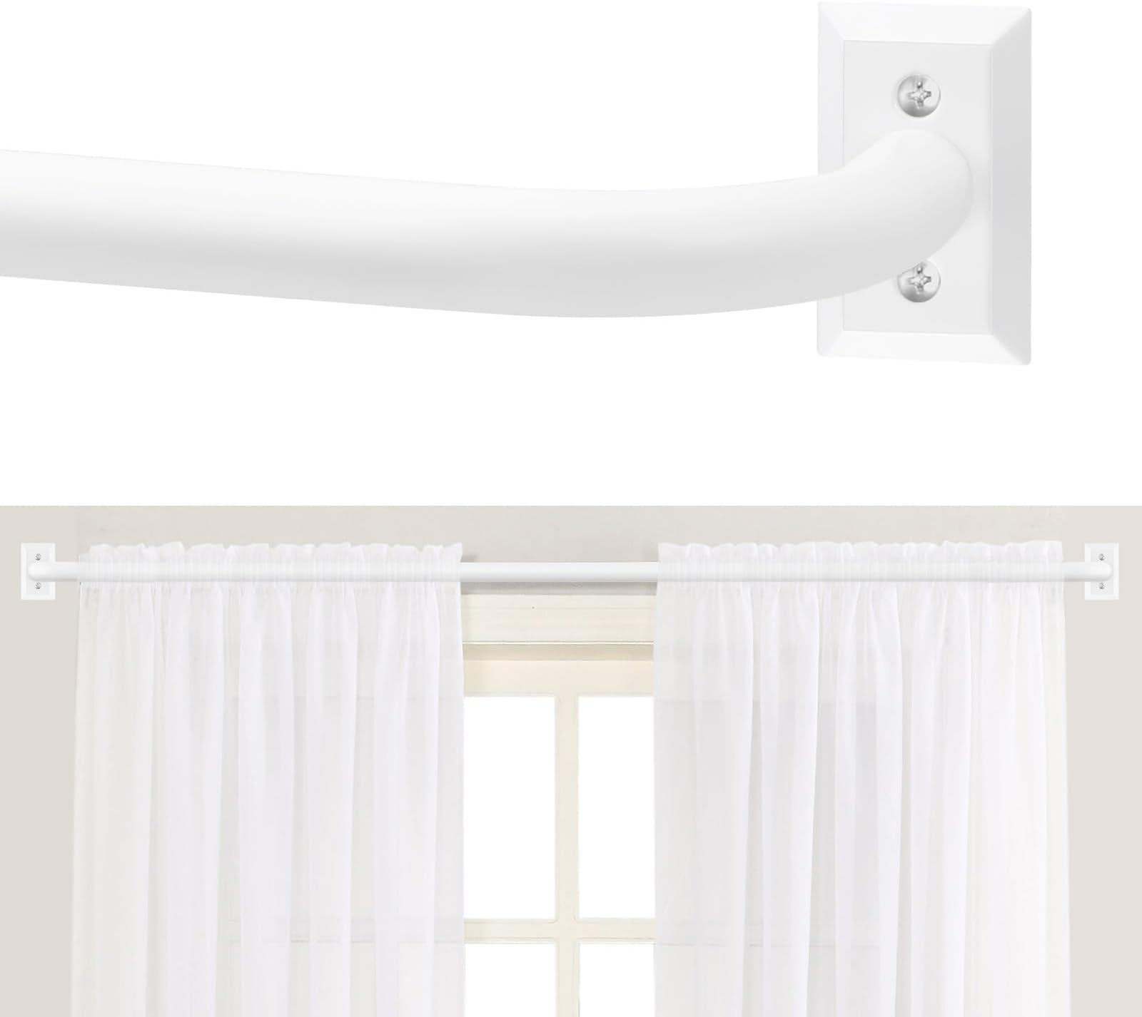 Amazon.com: Lockseam Triple Curtain Rod 84-120 inch : Home & Kitchen