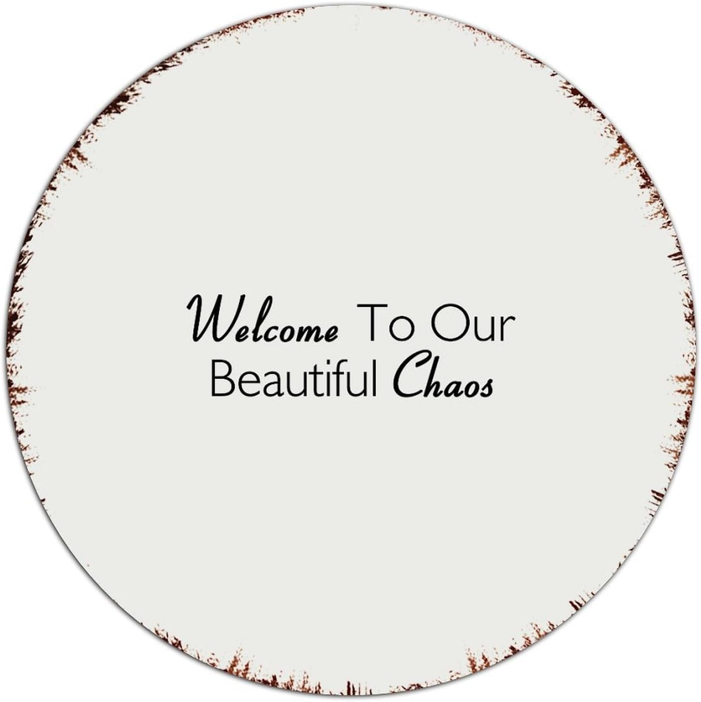 Amazon.com : Farmhouse Metal Tin Sign Welcome To Our Beautiful Chaos ...
