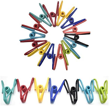 50Pcs Multi-Purpose Clothesline Utility Clips PVC-coated Steel Wire ...