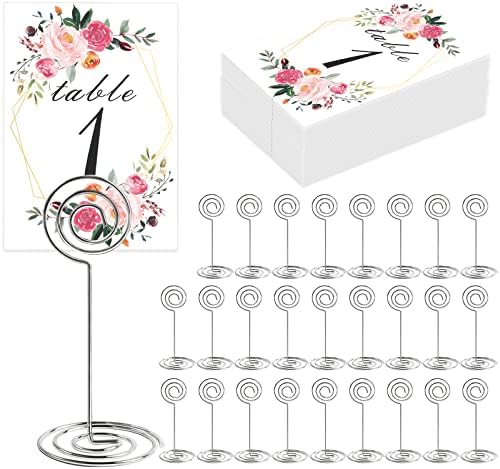 Amazon.com: 26Pcs Table Number Holders, Place Card Holders, Wire ...