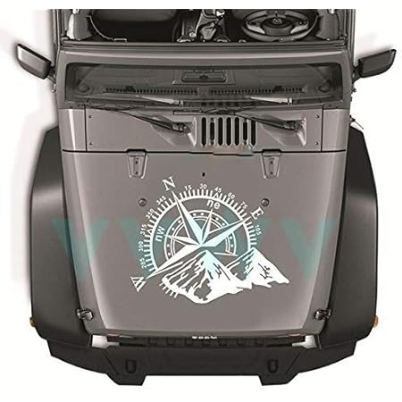 VVWV Compass Stickers and Decals Exterior for Mahindra Thar Gypsy Hood ...