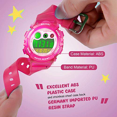 Snapklik.com : Girls Watch For 4-12 Year Old, Red Kids Digital Sports ...