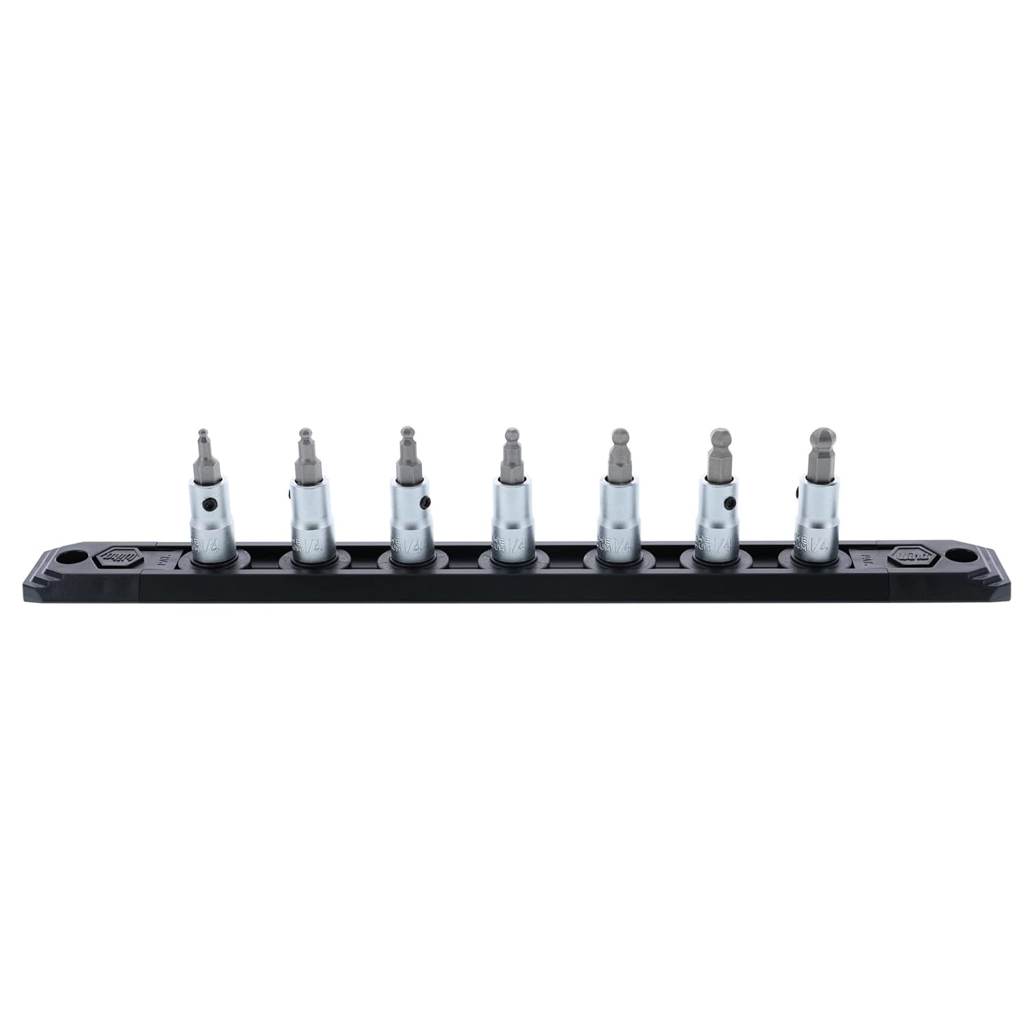 Wiha 71398 Ball End Socket Bit Set, Inch, 7 Piece - Ball End Allen ...