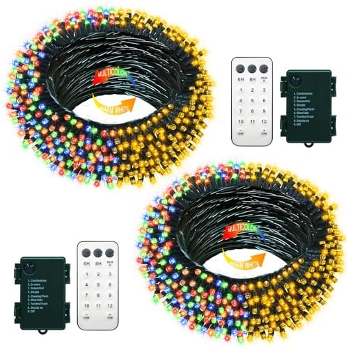 Amazon.com: echosari 2 Pack Color Changing String Lights, 33 Ft 100 LED ...