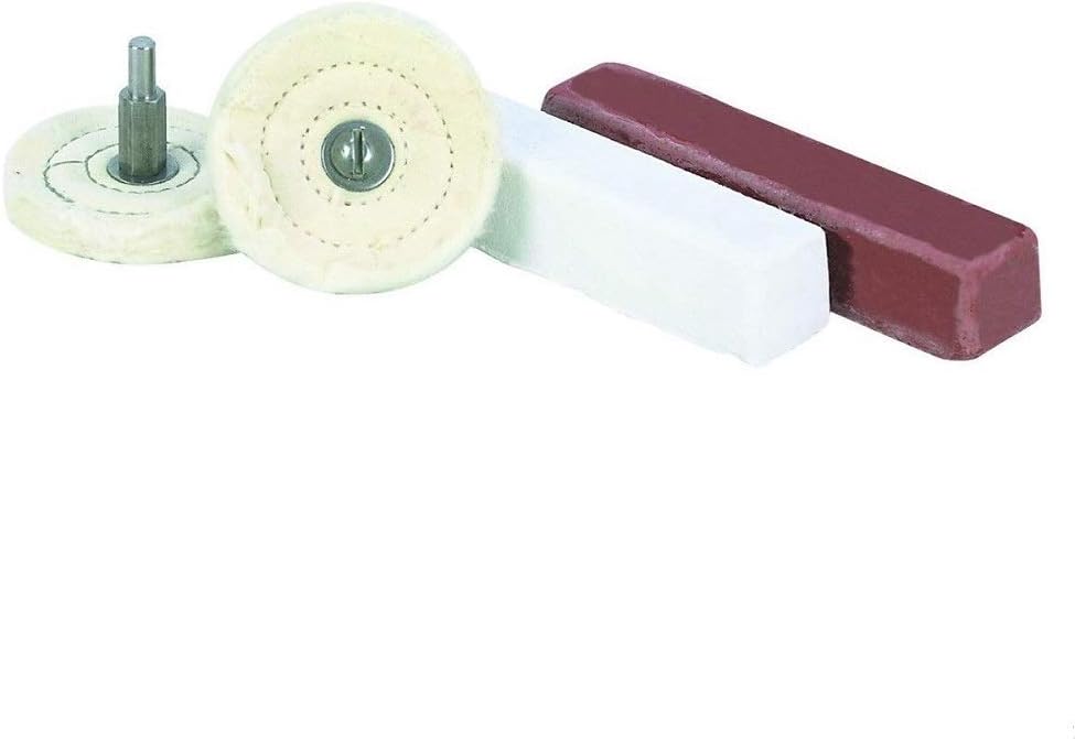4 PC POLISHING BUFF BUFFING BUFFER WHEEL KIT WITH JEWELERS ROUGE ...