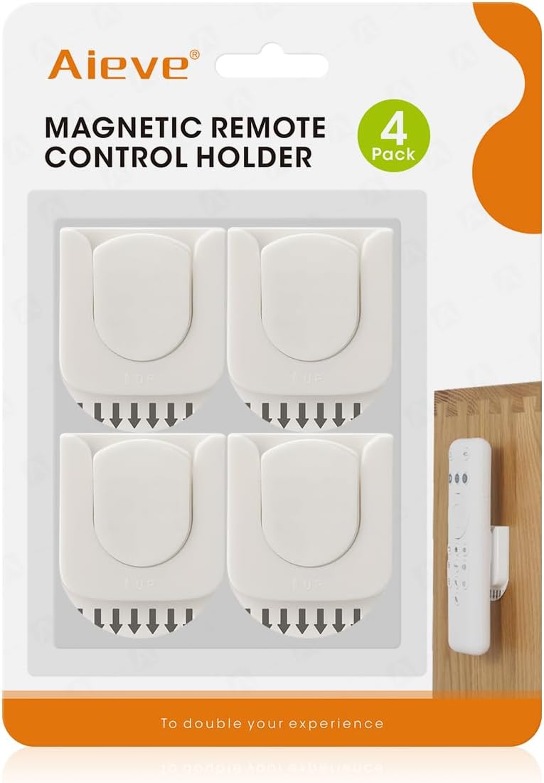 Amazon.com: AIEVE Magnetic Remote Control Holder - Wall Mount TV Remote ...