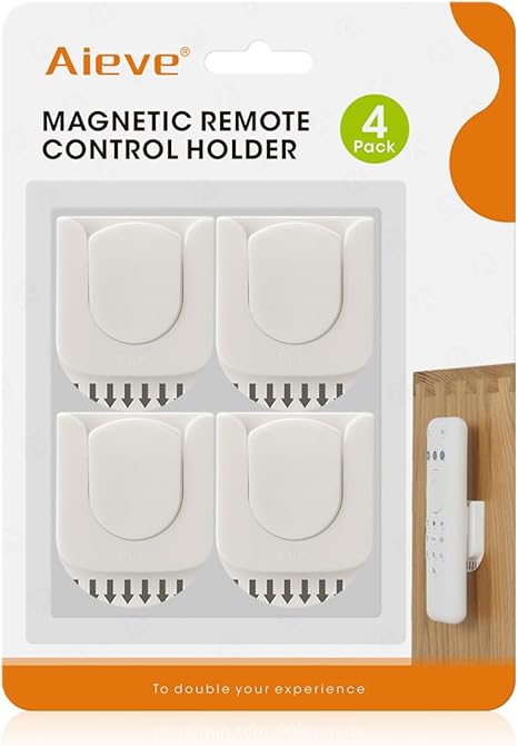 Amazon.com: AIEVE Magnetic Remote Control Holder - Wall Mount TV Remote ...