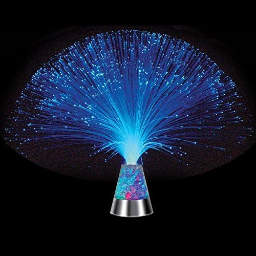 Fiber Optic Night Light with Color-Changing Crystal LED Table Lamp ...