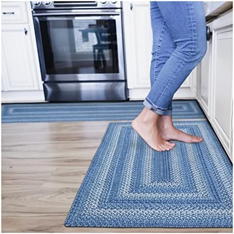 Amazon.com: Homespice Denim Premium Jute Braided Area Rug, 22 x 72 ...
