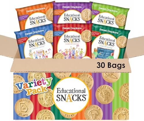Amazon.com: EDUCATIONAL SNACKS – Variety Pack | Nut-Free, All-Natural ...