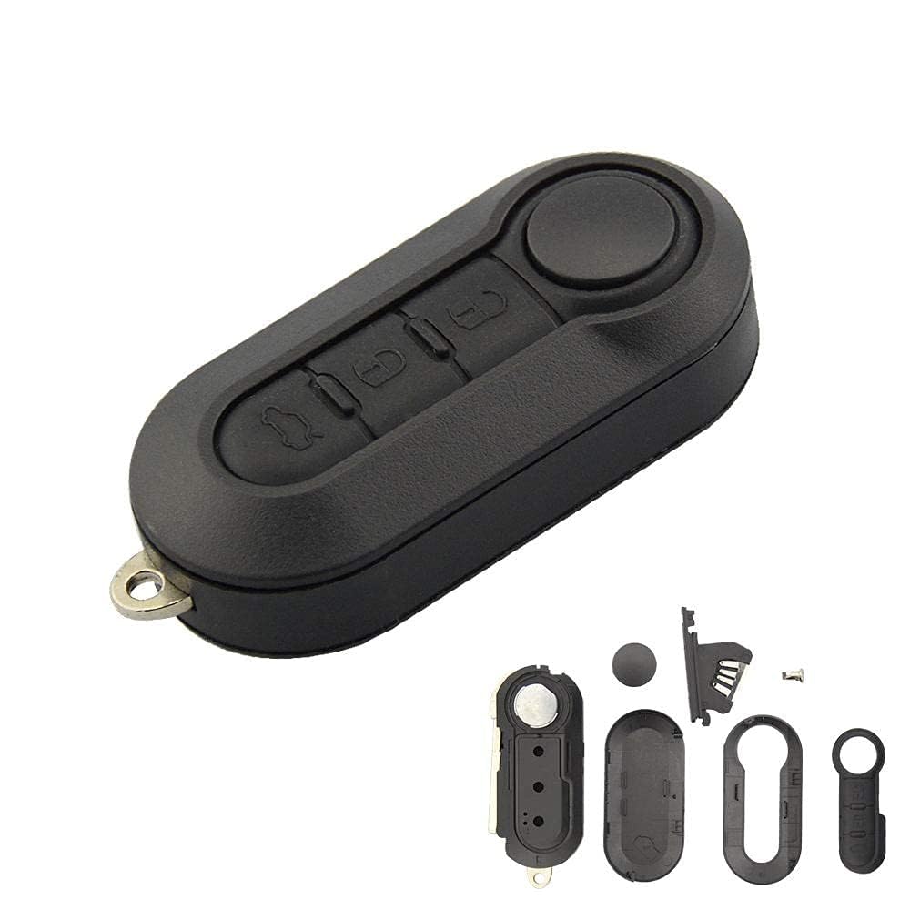 3 Buttons Flip Folding Car Key Shell For Fiat 500 Punto Ducato Stilo ...