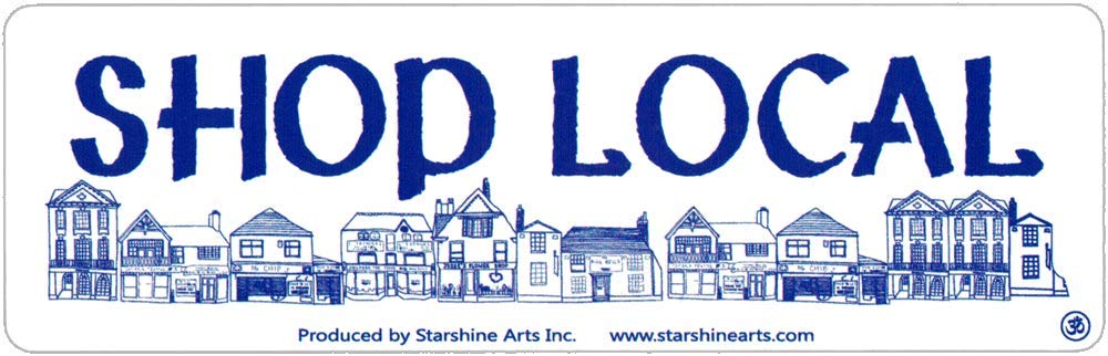 Amazon.com: Shop Local - Bumper Sticker/Decal (9" X 2.5") : Automotive