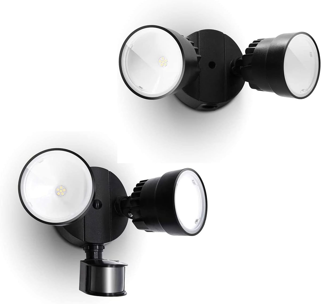 LUTEC 1130LM 15 Watt LED Dual-Head Flood Light Outdoor with Motion ...
