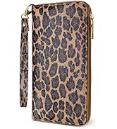 Amazon.com: Yarnic Blue Woman Wallet Credit Card Holder Money Pockets ...