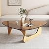Amazon.com: Triangle Glass Coffee Table-Mid-Century Modern End Table ...