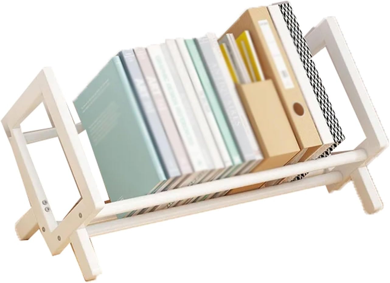 Amazon.com: CQSJX Wooden Desktop Bookshelf Tabletop Tilted Bookcases ...