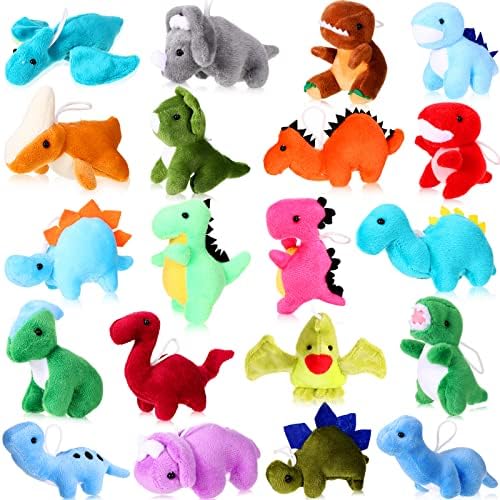 Amazon.com: Aoriher 20 Pack Plush Mini Dinosaur Stuffed Animal Bulk ...