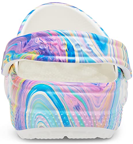 » Crocs Unisex-Adult Classic Tie Dye Clogs, Pastel Swirl, 7 Women/5 Men