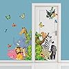 Amazon.com: Supzone Cartoon Animal Wall Decal Jungle Animals Wall ...