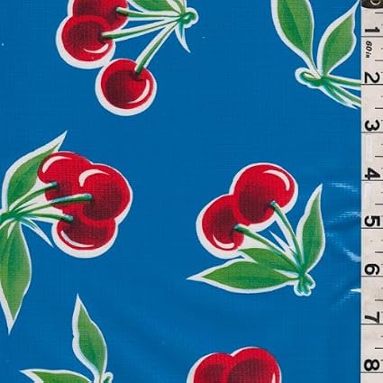 Amazon.com: Blue Cherry Oilcloth, Fabric by The Yard : Arts, Crafts ...