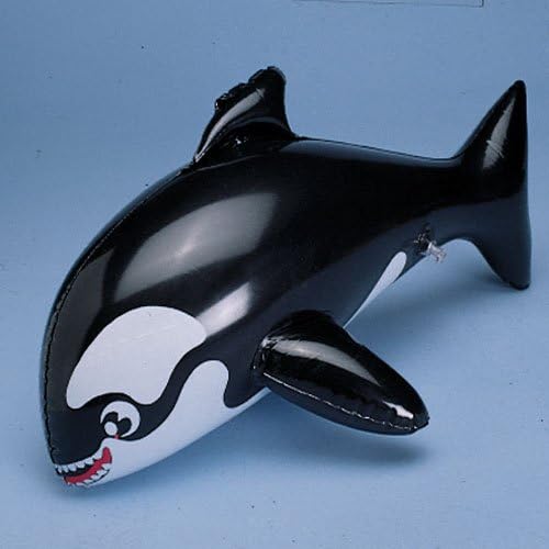 Amazon.com: U.S. Toy Inflatable Black and White Killer Whale Vinyl Orca ...