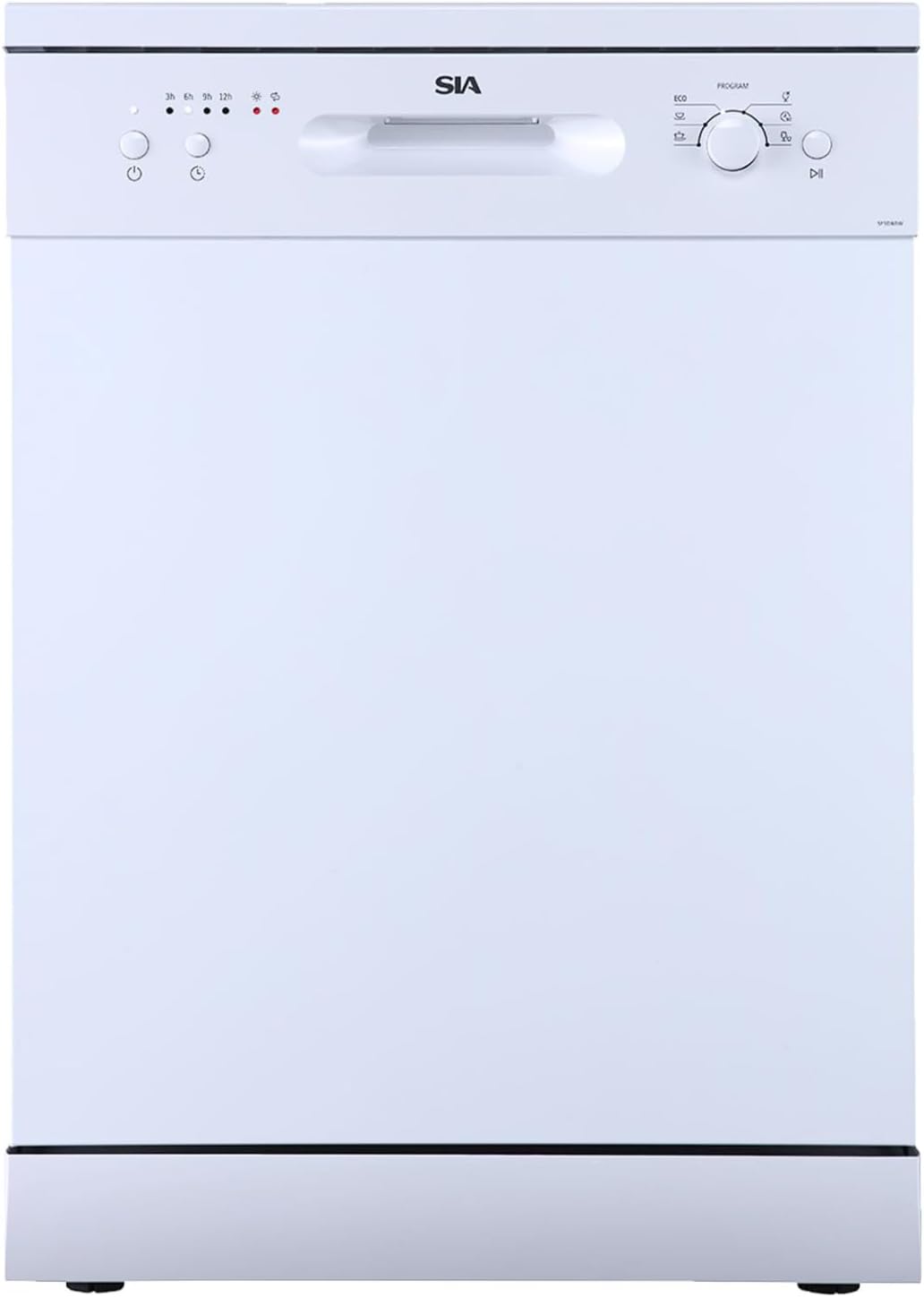 SIA SFSD60W Freestanding Dishwasher, 12 Place Settings, 6 Program Settings, 30 Minute Quick Wash ...