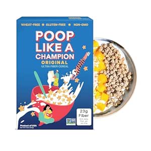 Amazon.com: Poop Like A Champion Ultra High Fiber Cereal - Non GMO ...