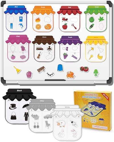 Amazon.com: Torlam Magnetic Color Sorting Toys Alphabet Games Learning ...