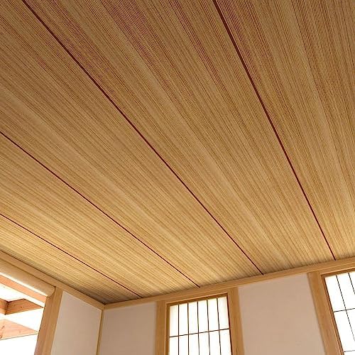 Amazon.co.jp: 壁紙屋本舗 壁紙 生のり付き 10m 替刃付き SLP-294 木目 茶色 ブラウン 和調 和室 : 文房具・オフィス用品