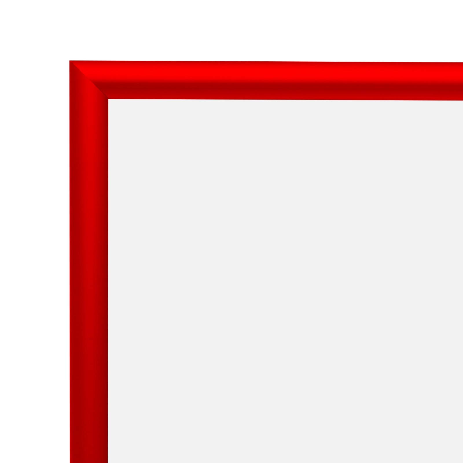 SnapeZo Poster Frame 24x36 Inches, Red 1 Inch Aluminum Profile, Front ...