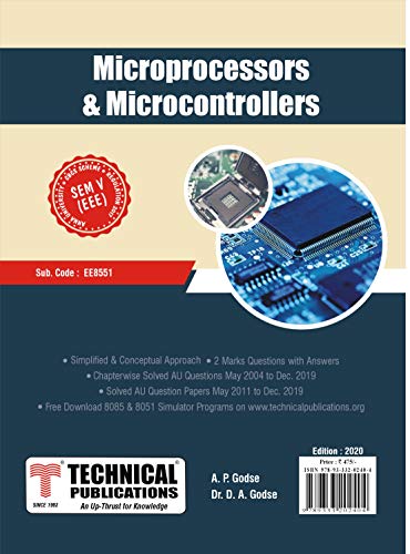 Microprocessors and Microcontrollers for BE Anna University R17 CBCS (V-EEE - EE8551) – 2020 ...