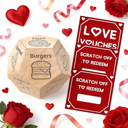 Amazon.com: 10 Fun DIY Scratch Off Cards & 1 Food Dice Valentine’s Day ...