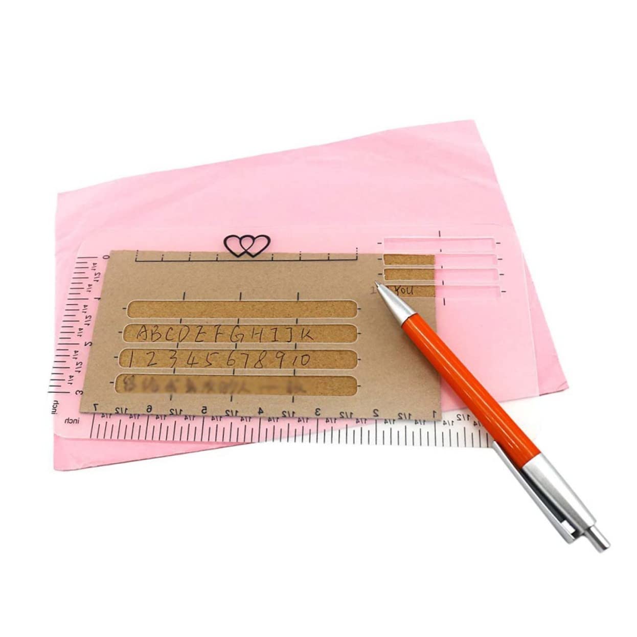 Lurrose 4pcs Envelope Address Template Envelope Addressing Stencil ...