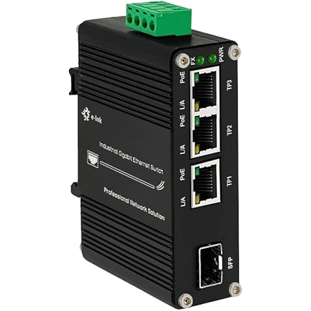 Amazon.com: Mini Industrial 3 Port Gigabit PoE Switch with DC12V-48V to ...