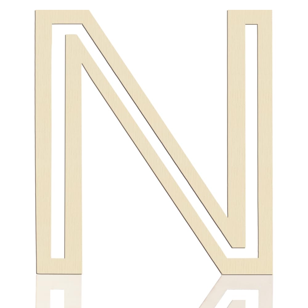 Amazon.com: Wooden Letters 12 Inch,1/5 Inch Thick Large Wood Letter N ...