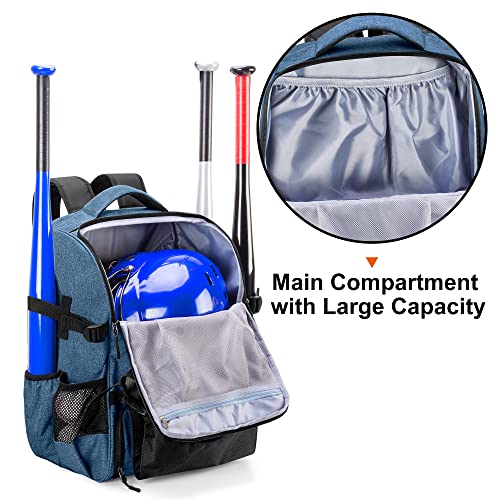 Snapklik.com : DSLEAF Baseball Backpack For 4 Bats, Softball Bag