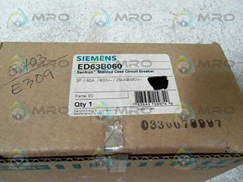 ED63B060 Type ED4 Sentron Circuit Breaker by SIEMENS - Magnetic Circuit ...