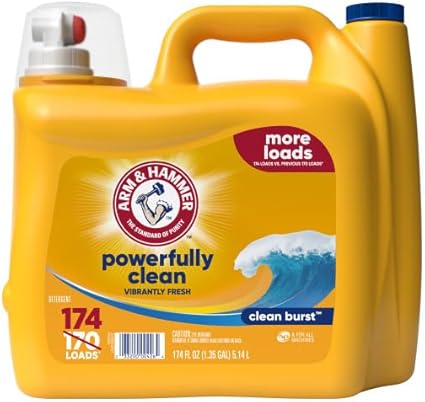 Amazon.com: ARM & HAMMER Liquid Laundry Detergent, Clean Burst Fresh ...