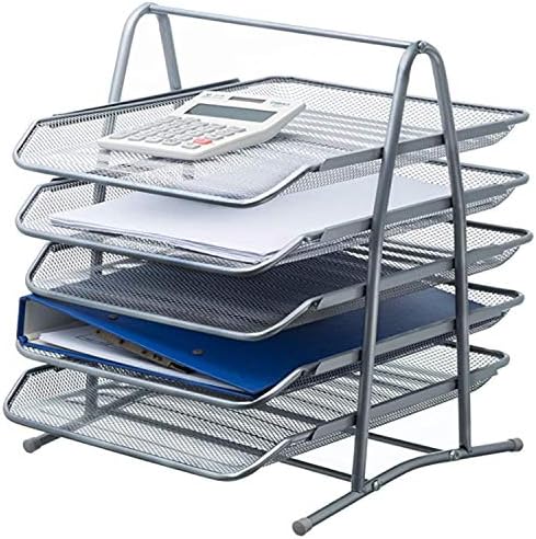 Wire Mesh Letter Tray 5 Tier Filing Trays Holder Office Desktop ...
