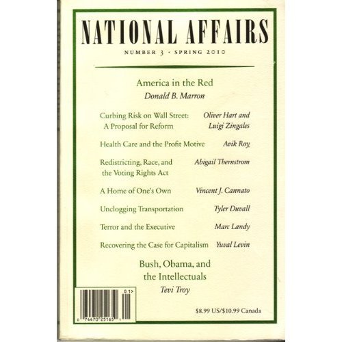 National Affairs Number 3 Spring 2010: Donald B. Marron, Oliver Hart ...