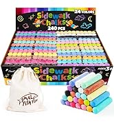 Amazon.com: 120 PCS Sidewalk Chalks for Kids: 12 Colors Washable Jumbo ...